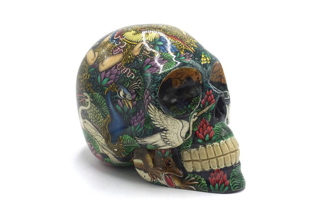 Hand Made Resin Skull, Hand Painted, Skull Art, Skull Homeware, Local ...