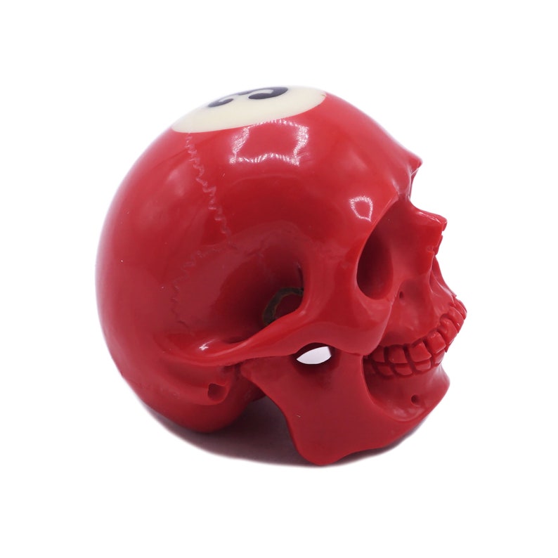 Hand Carved Pool Ball Skull, 8 Ball, Skeleton Head Billiard Ball, Skull ...