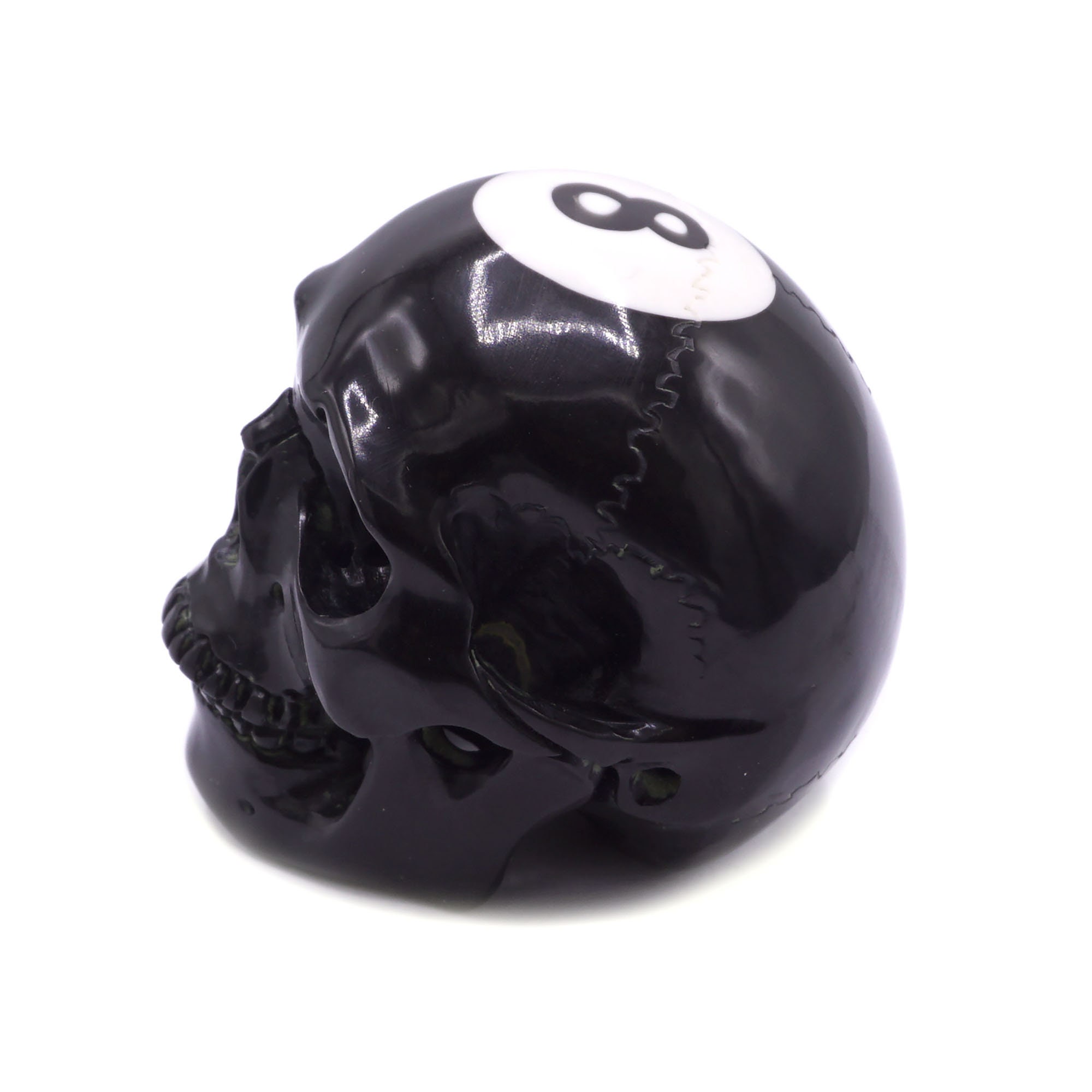Hand Carved Pool Ball Skull, 8 Ball, Skeleton Head Billiard Ball, Skull ...