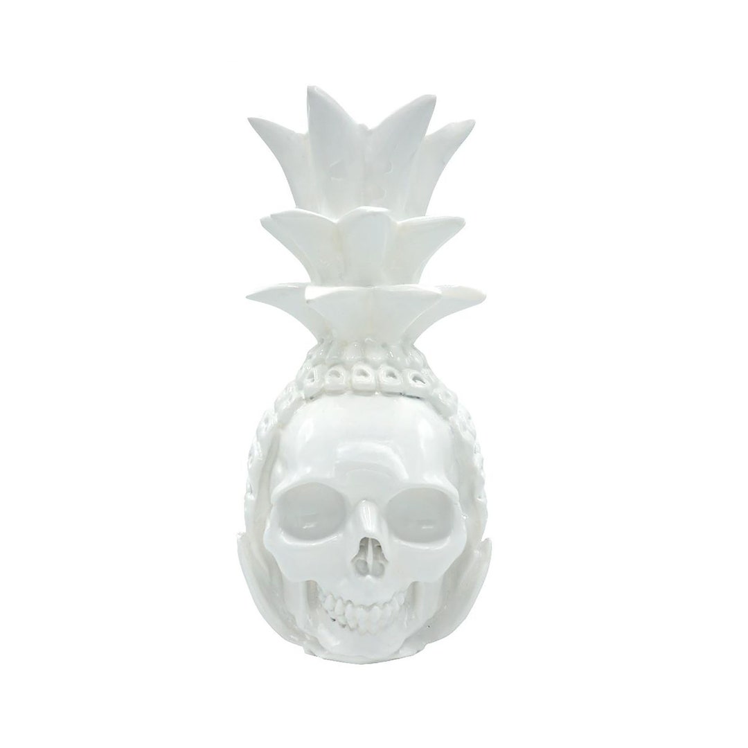 Hand Made Resin Pineapple Skull, Skull Art, Skull Homeware, Kitchen ...