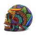 Hand Made Resin Skull, Hand Painted, Tribal Art, Skull Homeware, Color ...