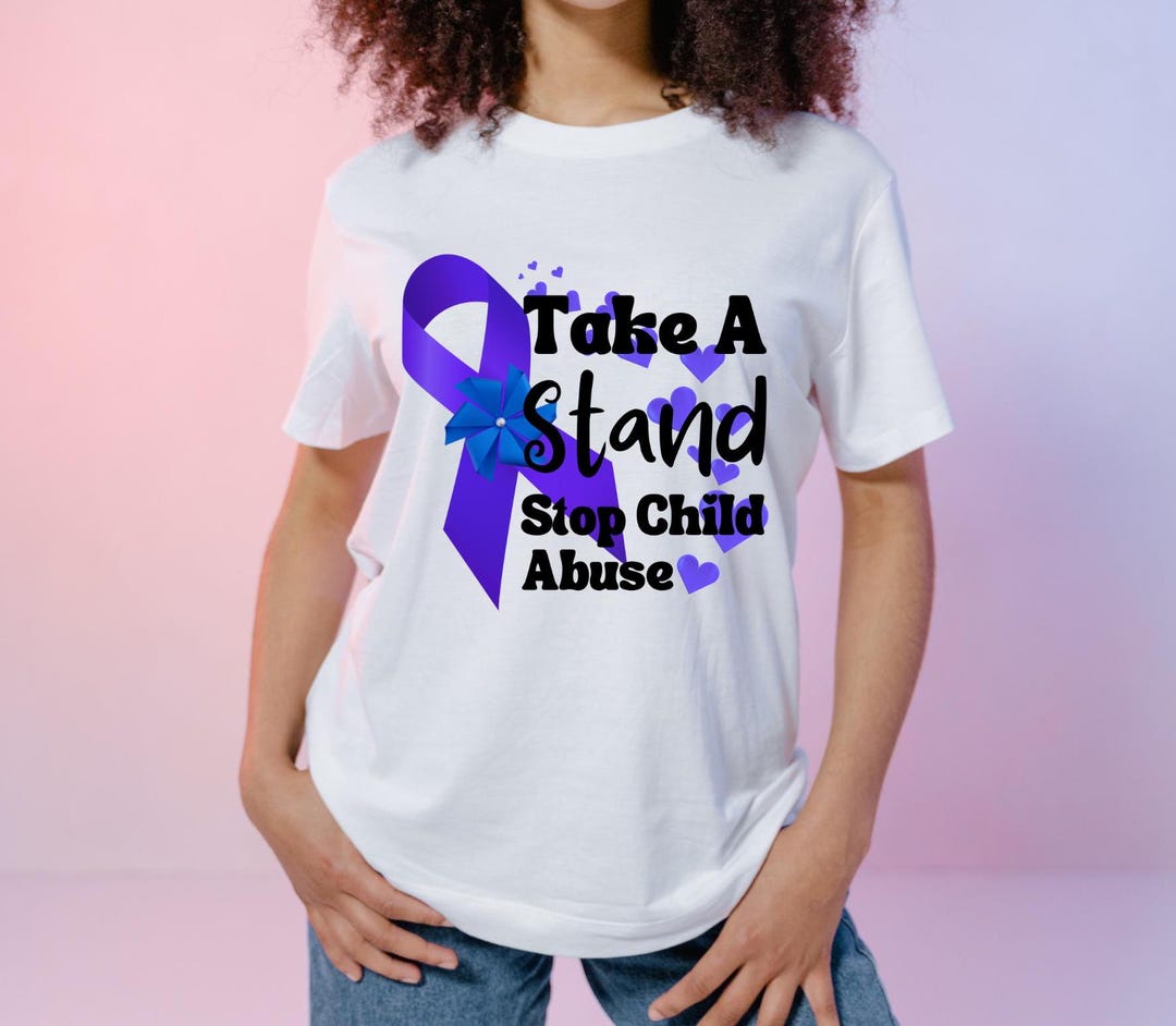 Take a Stand Stop Child Abuse Prevention Awareness Blue Ribbon Pinwheel ...