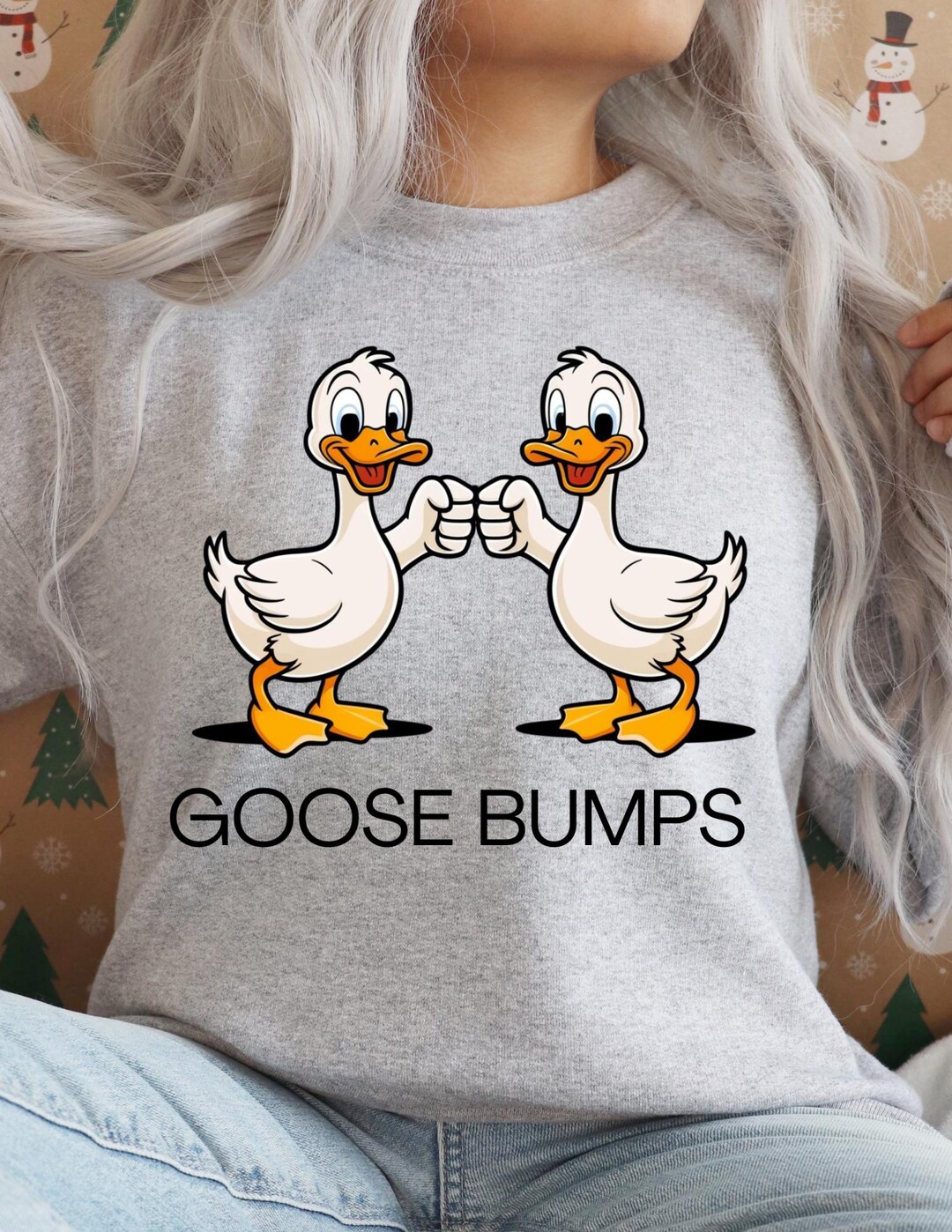 Goose Bumps Fist Bumping Geese Funny PNG Trending Download - Etsy