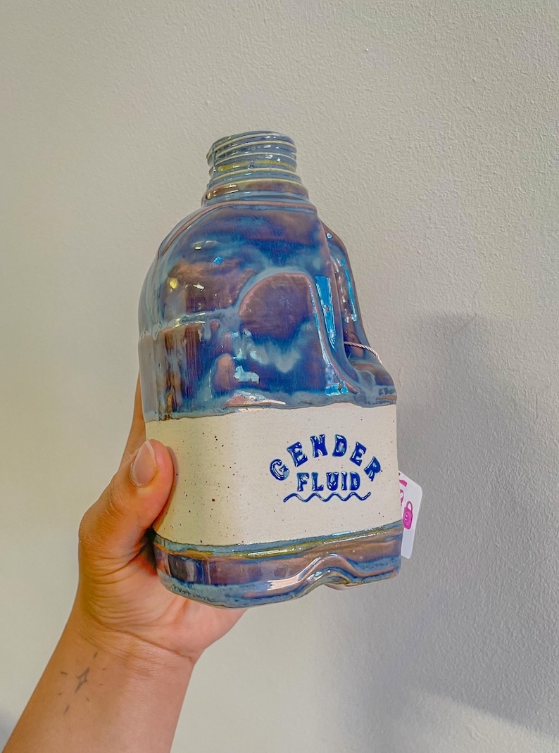 Handmade Stoneware Milk Carton Vase, Gender Fluid Decor, Custom ...