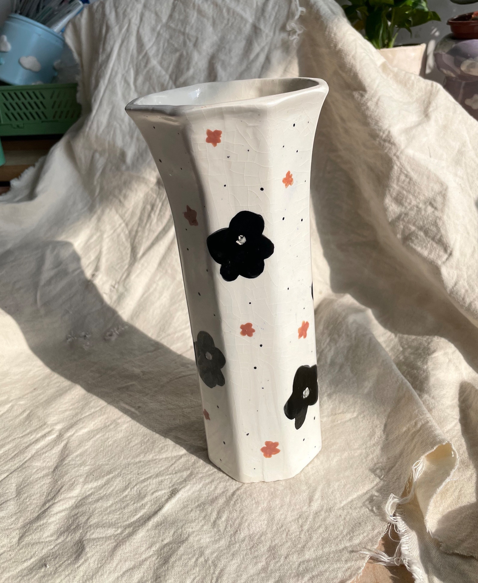 Halloween Vase, Cute Ghost, Pottery Planter, Spooky Home Decor, Novelty ...