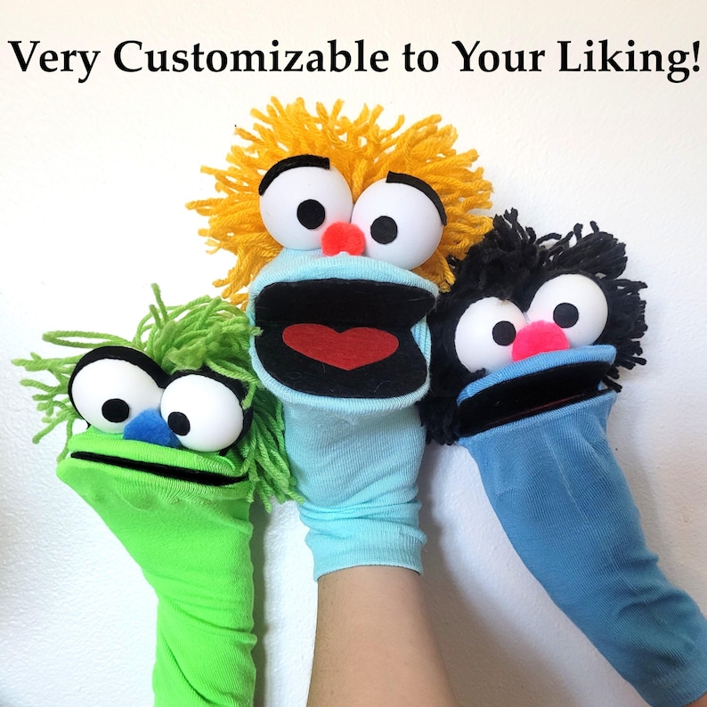No-sew Sock Puppet Tutorial – Fun Kids Craft (PDF Pattern) - Etsy