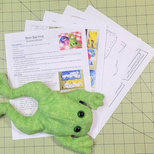 Beanbag Frog Sewing Pattern: Easy DIY Stuffed Animal (PDF Download) - 2 ...