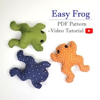 Frog Sewing Pattern, Frog Shaped Pillow, Cute Stuffed Toad, Stuffed ...