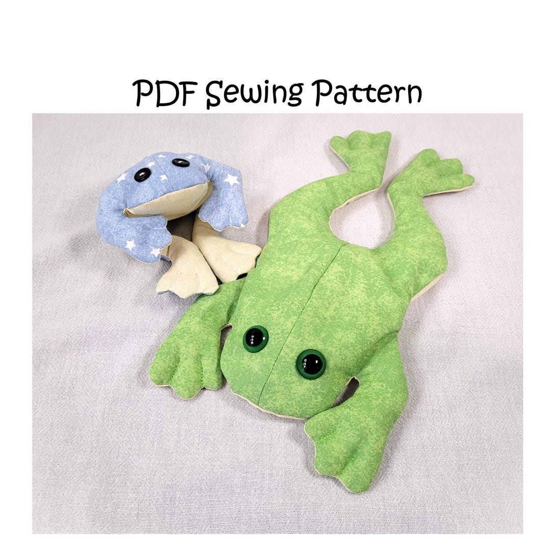 Bean Bag Frog Pattern - PDF Download File to Make 2 Sizes of Cute Frogs ...