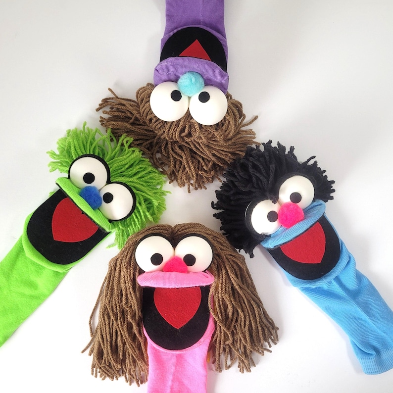 No-sew Sock Puppet Tutorial – Fun Kids Craft (PDF Pattern) - Etsy