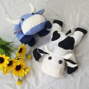 Beanbag Cow Sewing Pattern: Easy Stuffed Animal Tutorial (PDF Download ...