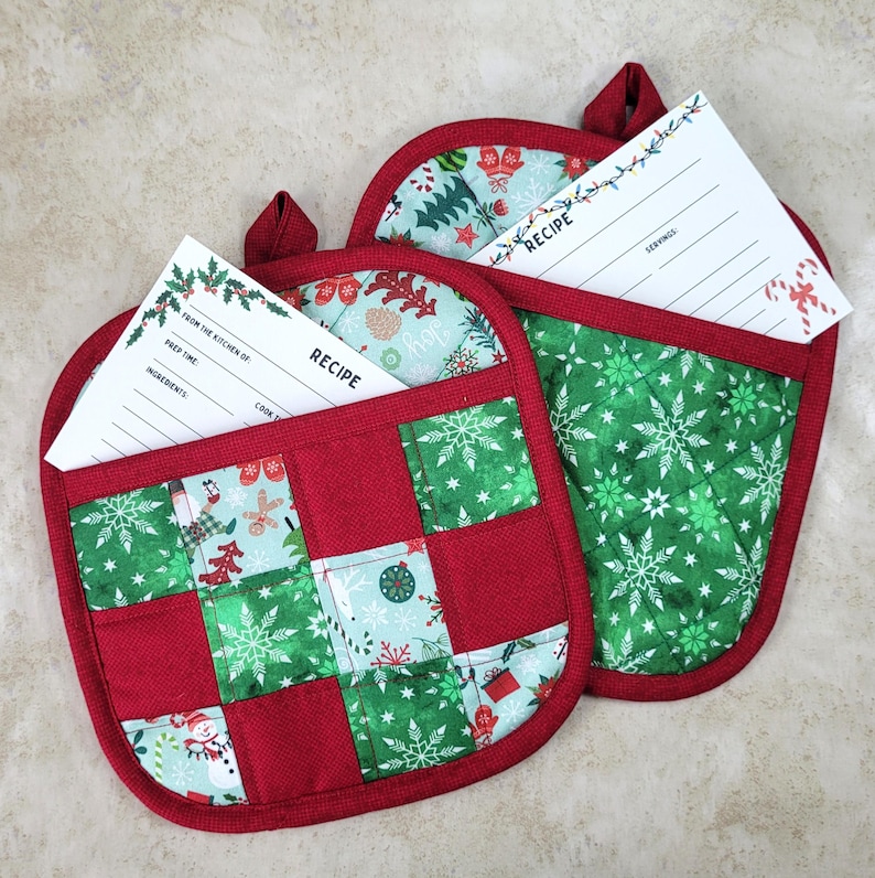 Holiday Potholder Sewing Pattern: Includes Recipe Cards (PDF Download ...
