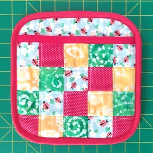 Quilted Potholder Pattern Set: Square & Rectangular With Pocket (PDF ...