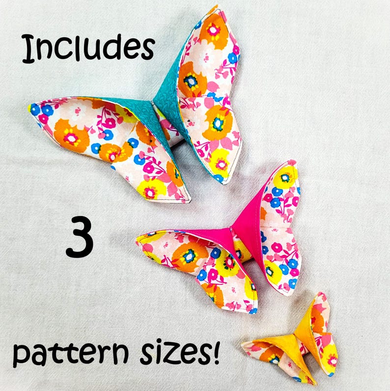 Fabric Butterfly Sewing Pattern: DIY Hair Accessory & Decor (PDF ...