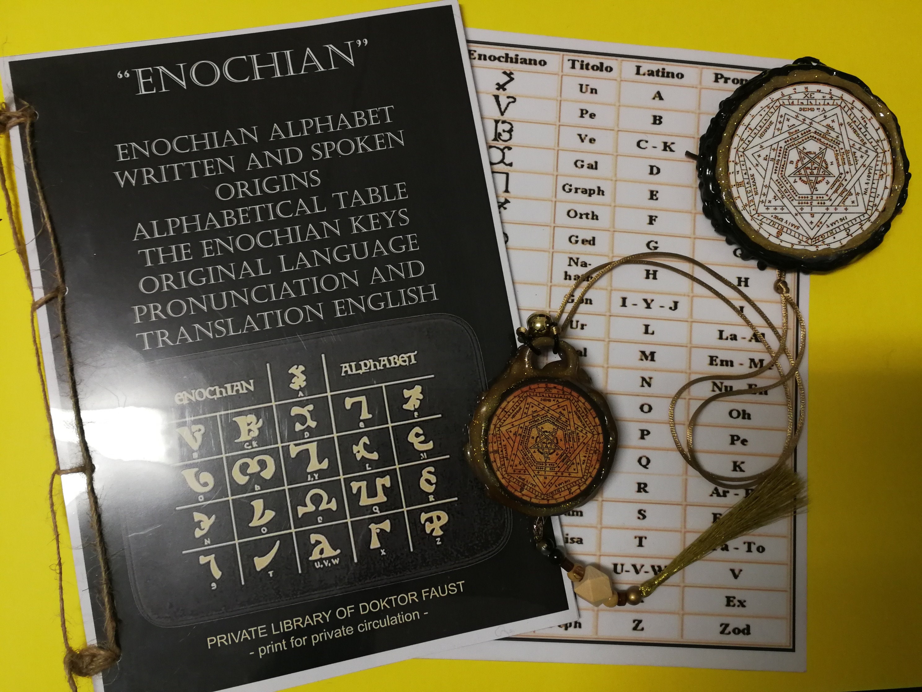 Enochian Magic Alphabet, Occult Symbol, Sigil Magick Seal, Secret ...