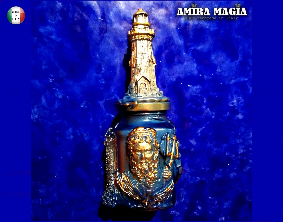 Neptun Poseidon Trident Mason Jar Magic Potion, Apothecary Bottle ...