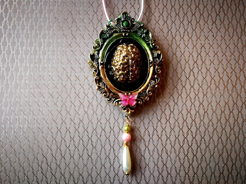 Brain Map, Alchemy Symbol Magic Talisman Gothic Jewelry, Intelligence ...