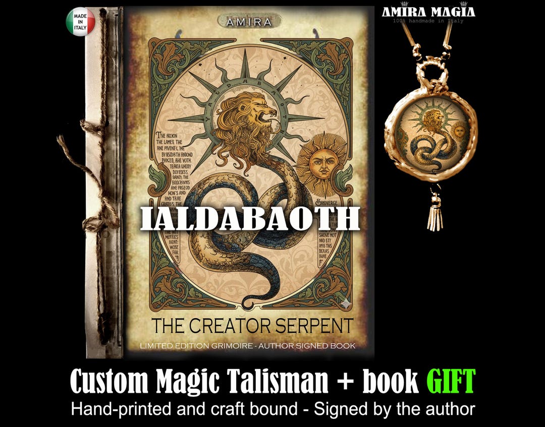 Grimoire Book, Ialdabaoth the Serpent Creator, Void Archon Charged ...