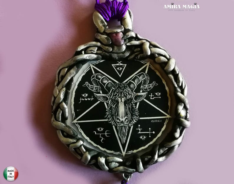 Baphomet Pendant, Magic Talisman Goth Jewel, Satanic Symbol Lucifer ...