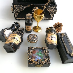 Apothecary Cabinet, Vintage Magic Witchcraft Box, Starter Kit Ritual ...