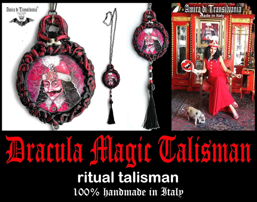 Dracula Talisman Necklace Bat Vampire Amulet Gothic - Etsy