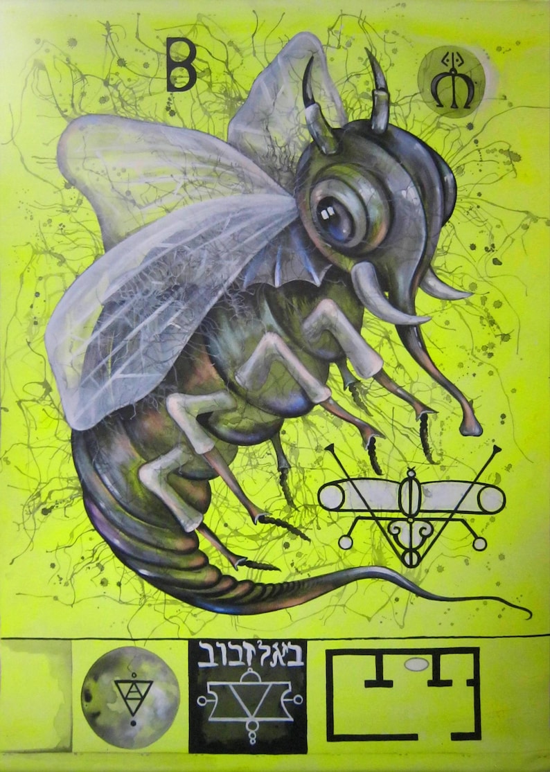 Beelzebub Amulet, Queen Bee Helluva Boss, Esoteric Occult Jewelry ...