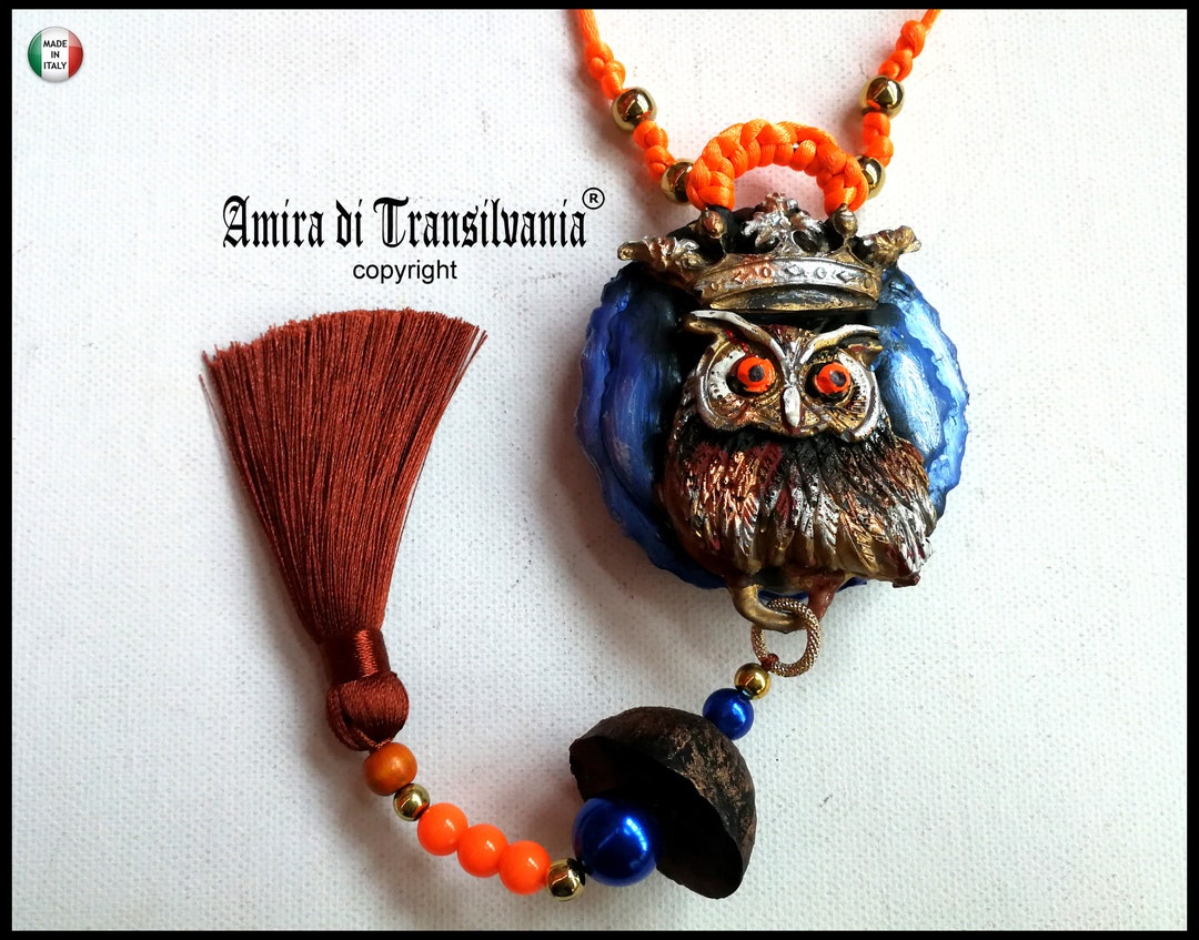 Owl Necklace Magical Power Nocturnal Bird, Protective Talisman Occult ...