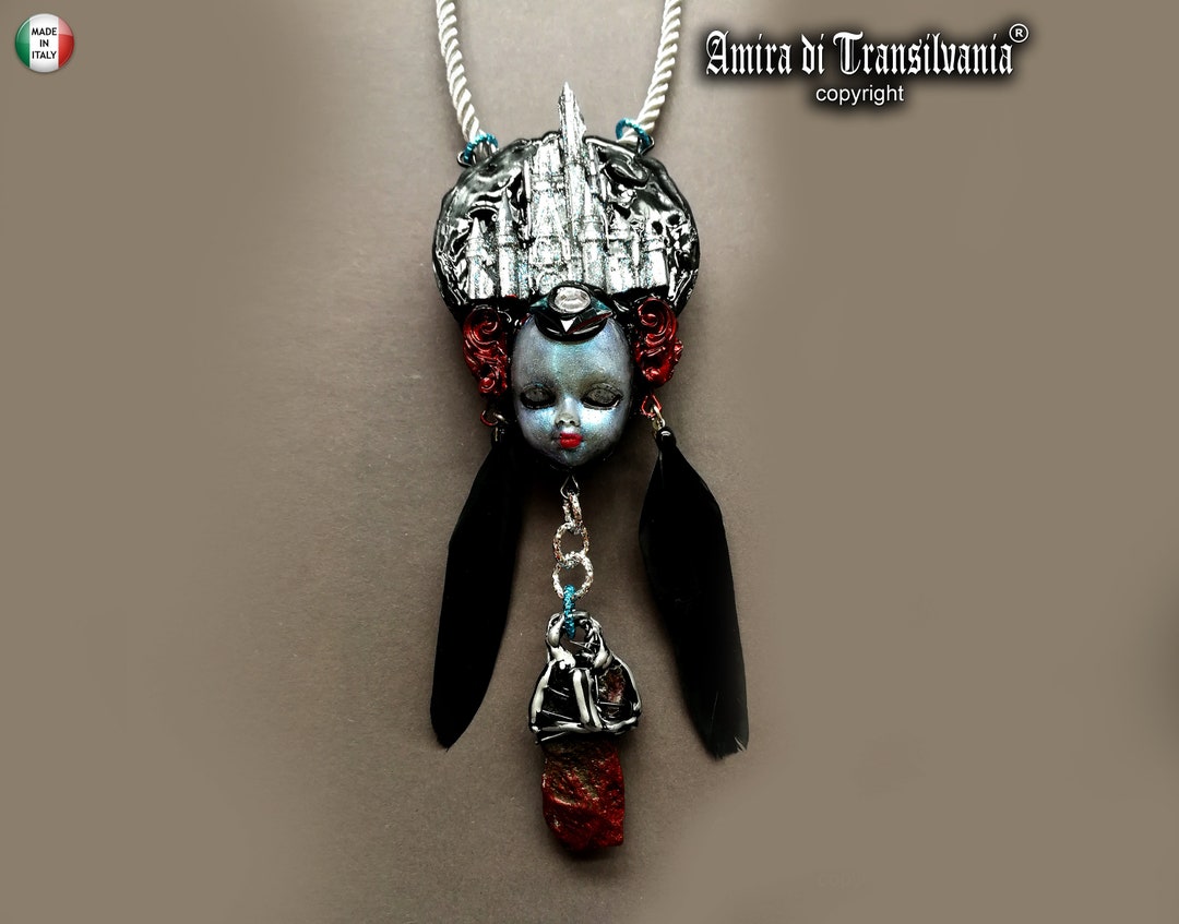 Dark Witch, Gothic Castle Pentacle Charm Witchcraft Symbol Pendant ...