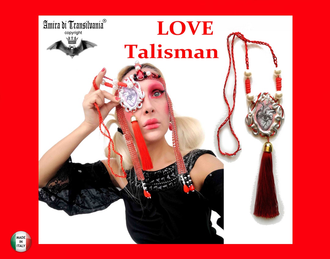 Love Talisman, Burning Arrowed Heart, Attraction Amulet Eternity ...