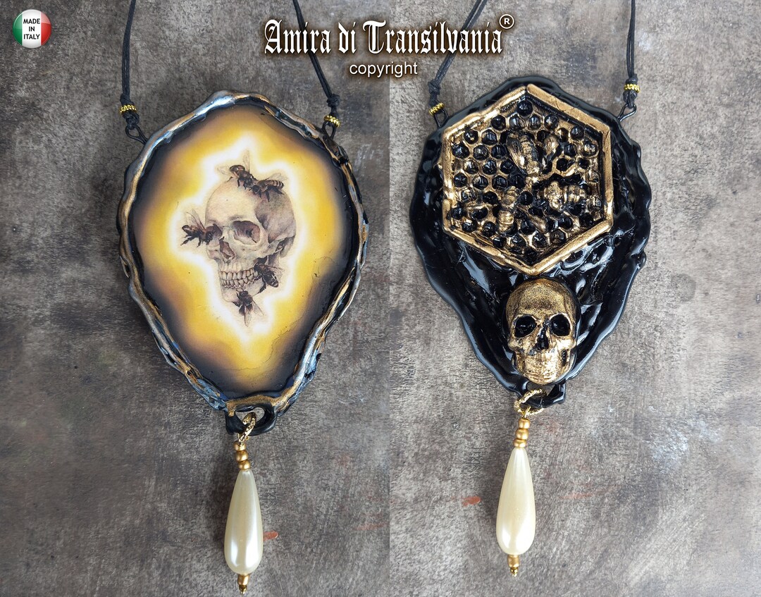 Skull Pendant, Bees Nest, Voodoo, Talisman, Necromancy, Skeleton ...