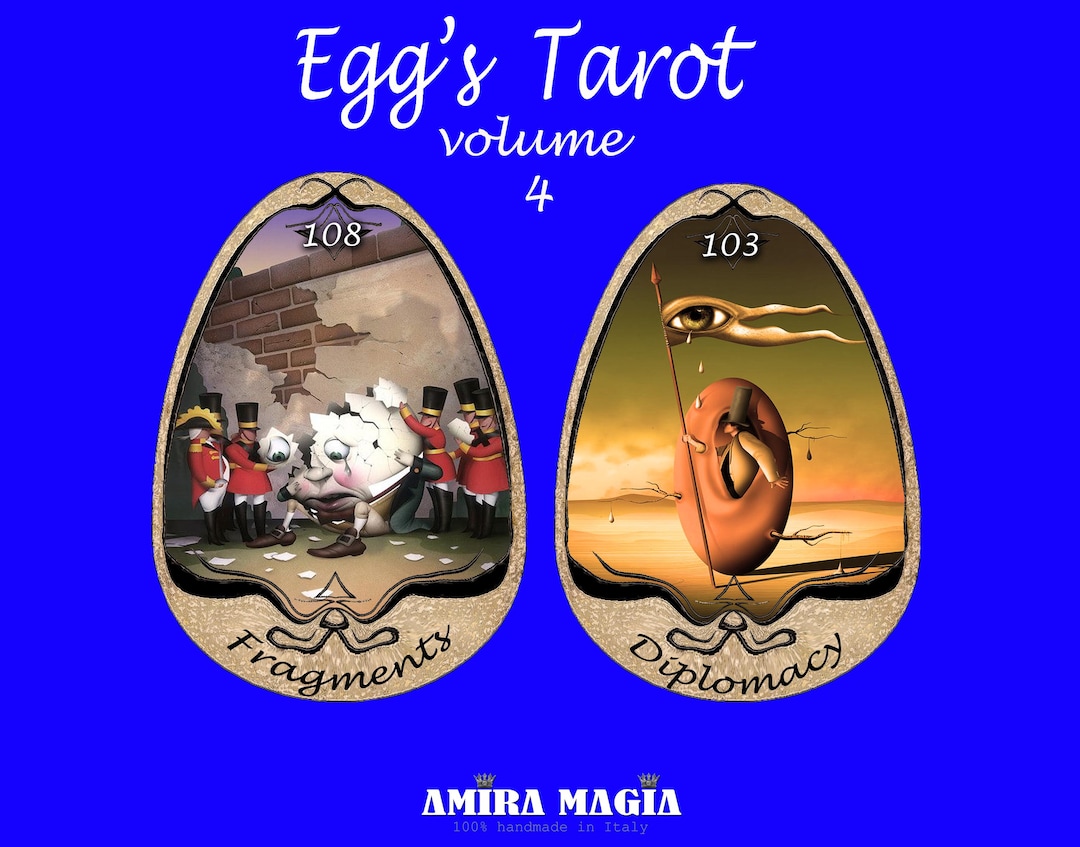 Egg Tarot, Divine Egg Handmade Tarot Deck, Major Minor Arcana Limited Edition, Divination Oracle ...