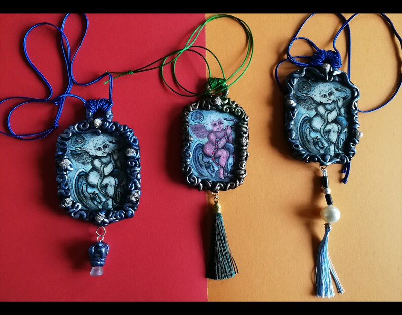 Volac Demon, Angel Talisman Dragon Amulet Pendant, Goth Jewel Magic ...