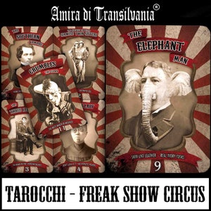 Freak Show, Circus Tarot Cards Deck, Scary Clown Creepy Vittorian ...