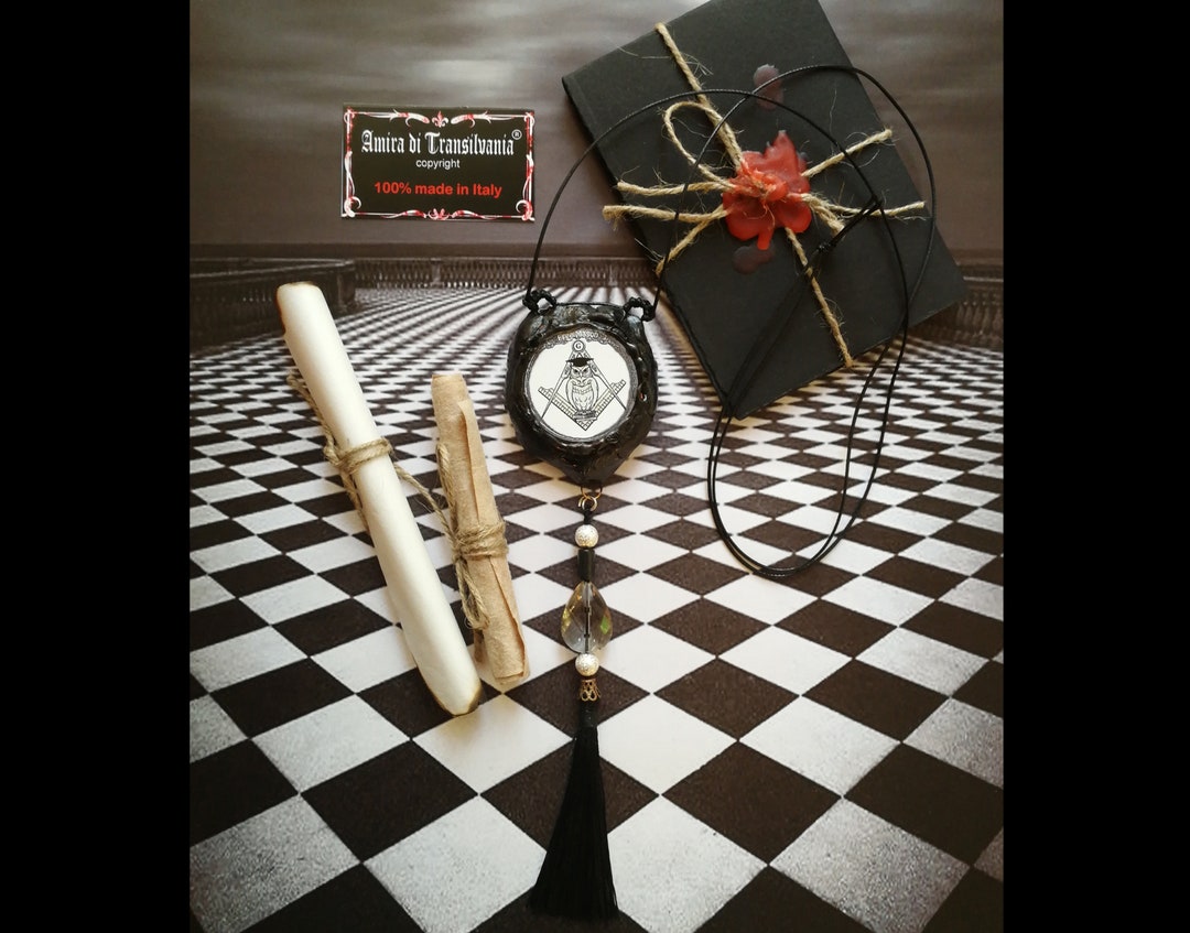 Masonry Symbol, Fraternal Mason Necklace, Masonic Talisman Owl Lodge ...