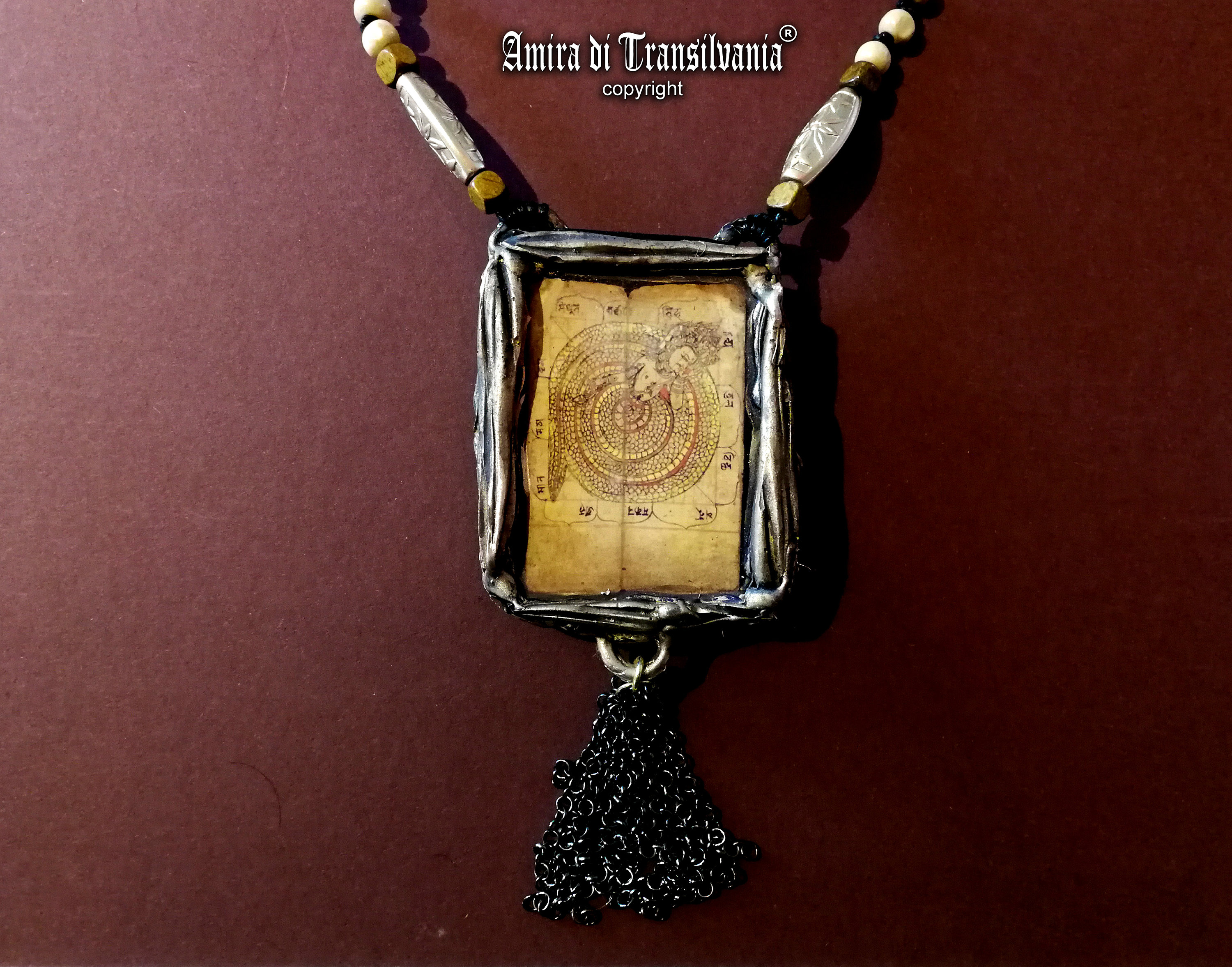 Taoist Art Necklace Talisman Pendant, Tao Symbol Ethnic Oriental ...