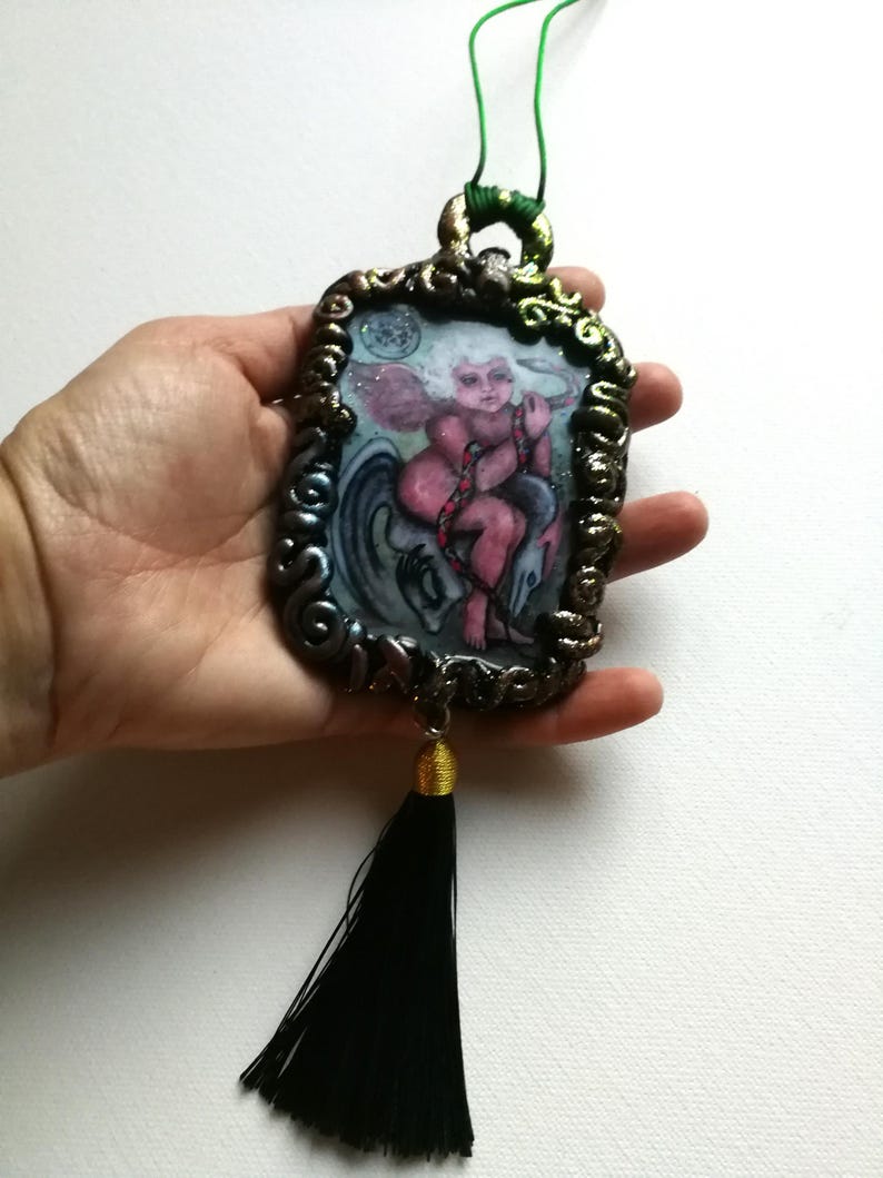 Volac Demon, Angel Talisman Dragon Amulet Pendant, Goth Jewel Magic ...