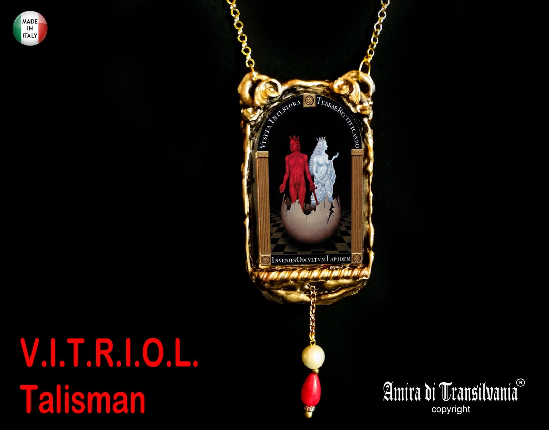 Angel and Demon, Woman and Men Alchemy Symbol, Vitriol Magic Talisman ...