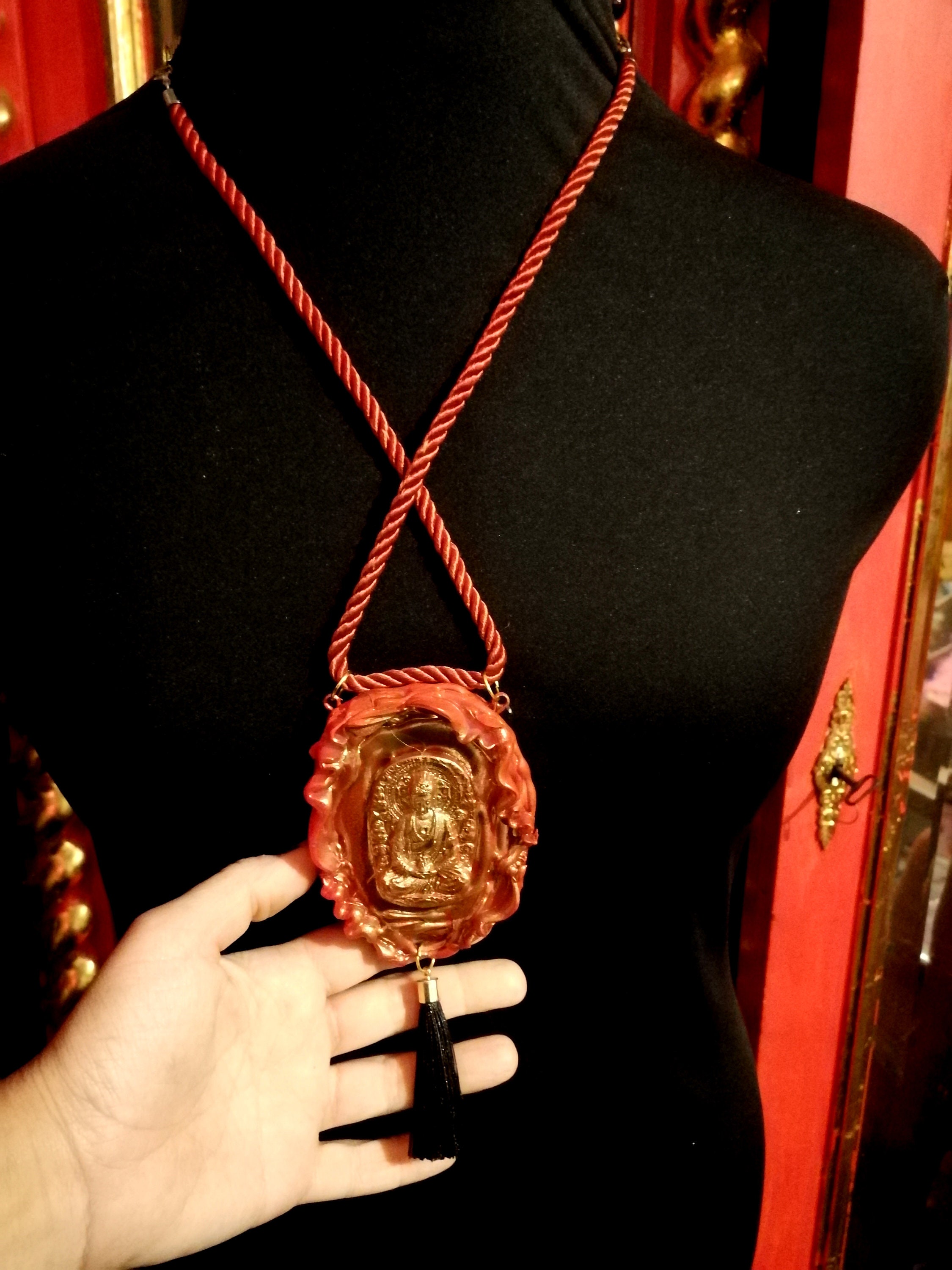 Taoist Art Necklace Talisman Pendant, Tao Symbol Ethnic Oriental ...