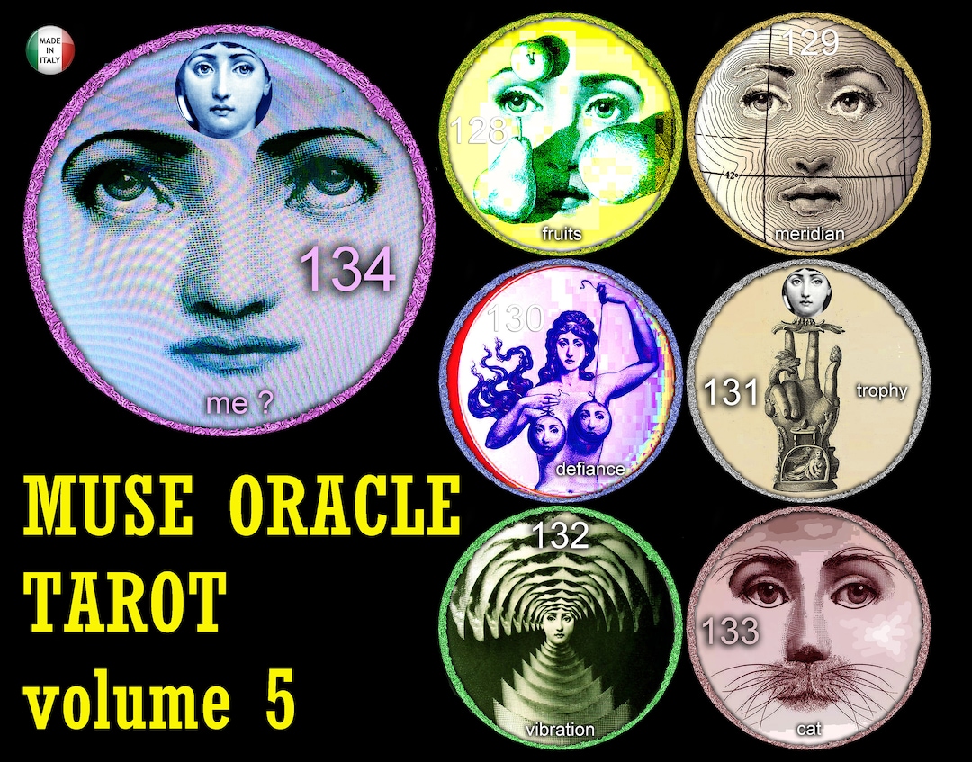 Tarot Cards Deck Round Cards Muse Diva, Tarot Guide Book Sibyl Oracle ...