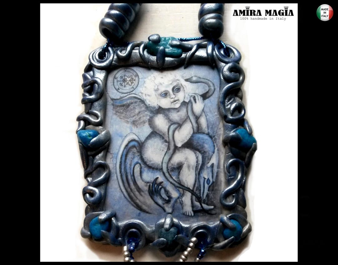 Volac Demon, Angel Talisman Dragon Amulet Pendant, Goth Jewel Magic ...