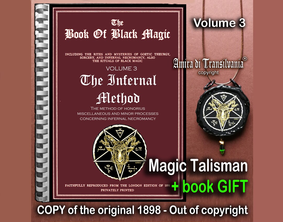 Antique Book, Black Magic Ritual, Necromancy Ceremonial Magic, Infernal ...