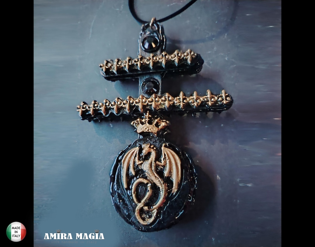 Dracula Talisman Bat Vampire, Gothic Cross Transylvania Necklace ...