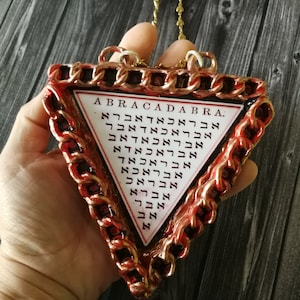 Abracadabra Pendant, Hebrew Letters Jewish Alphabet, Bar Mitzvah Bat ...