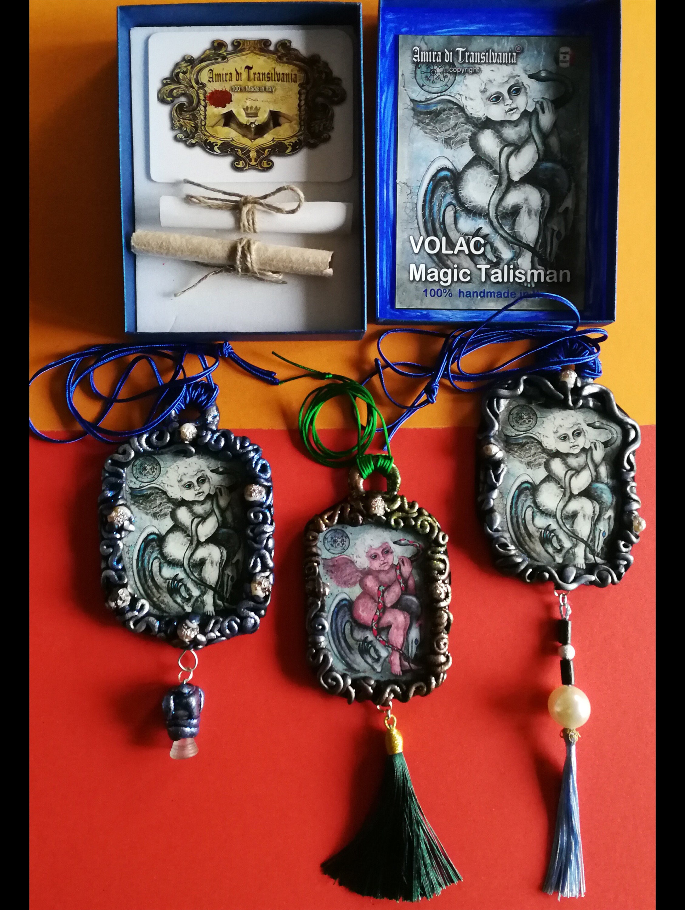 Volac Demon, Angel Talisman Dragon Amulet Pendant, Goth Jewel Magic ...