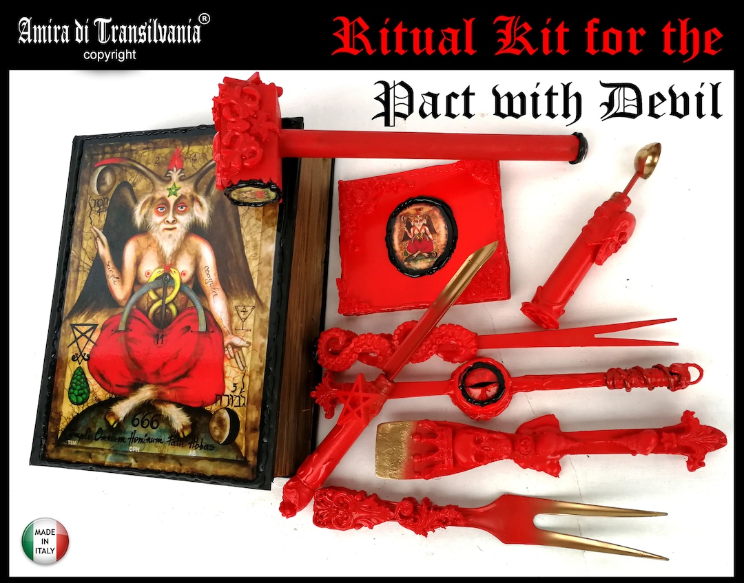 Witchcraft Set Starter Altar Satanic Pact With Devil Rare Witch Box ...