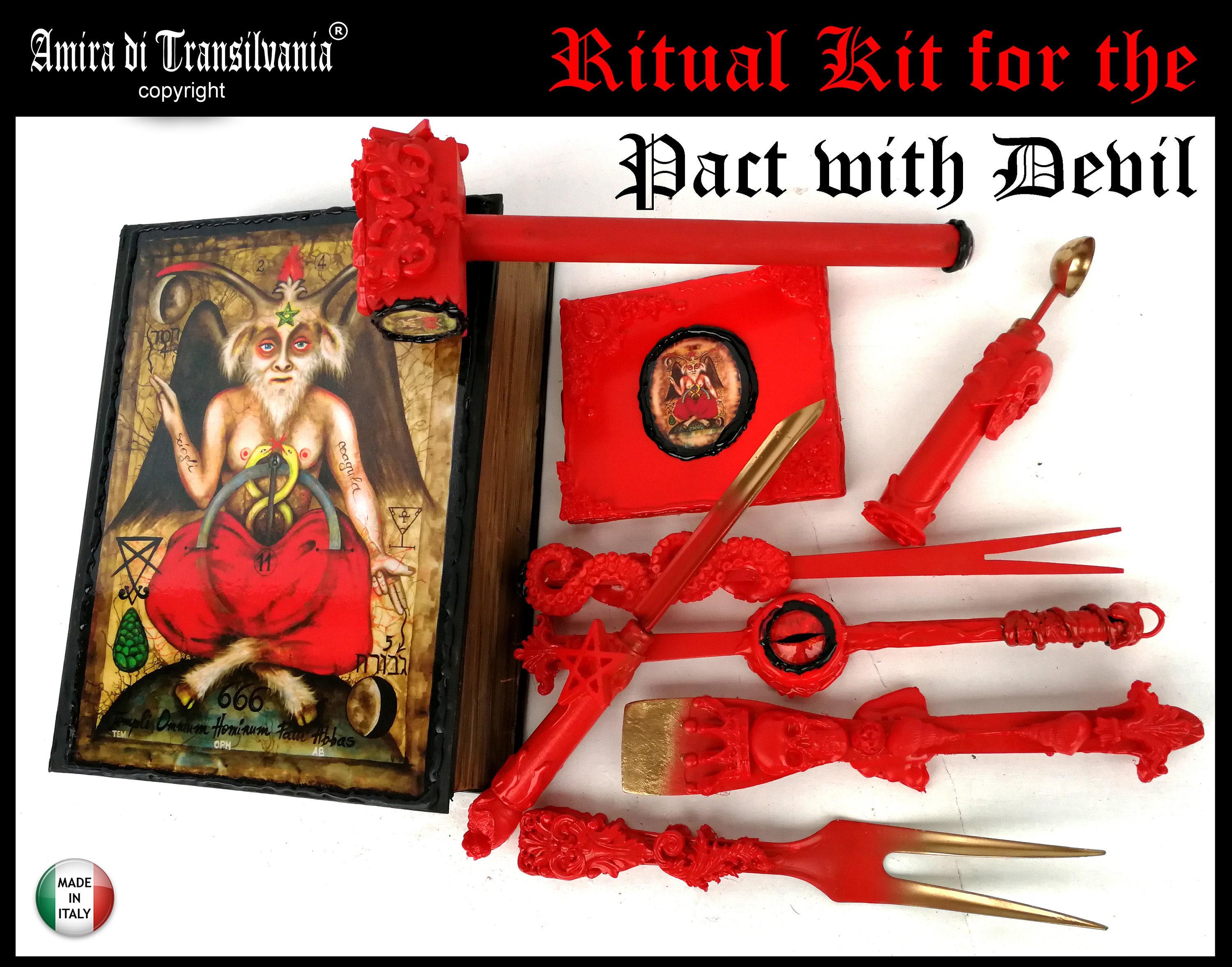Witchcraft Kit Starter Altar Satanic Pact With Devil Rare Witch Box ...