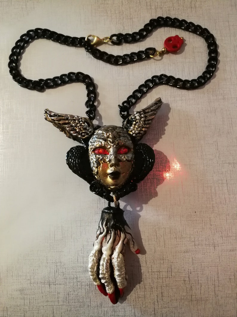 Black Angel, Satanic Talisman Satan Symbol, Demon Devil Pendant ...