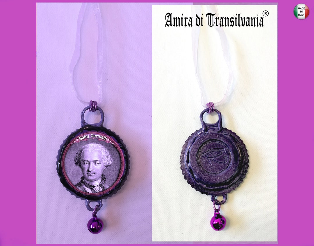 I Am Saint Germain, Purple Heart Pendant, Purple Flame Immortality ...