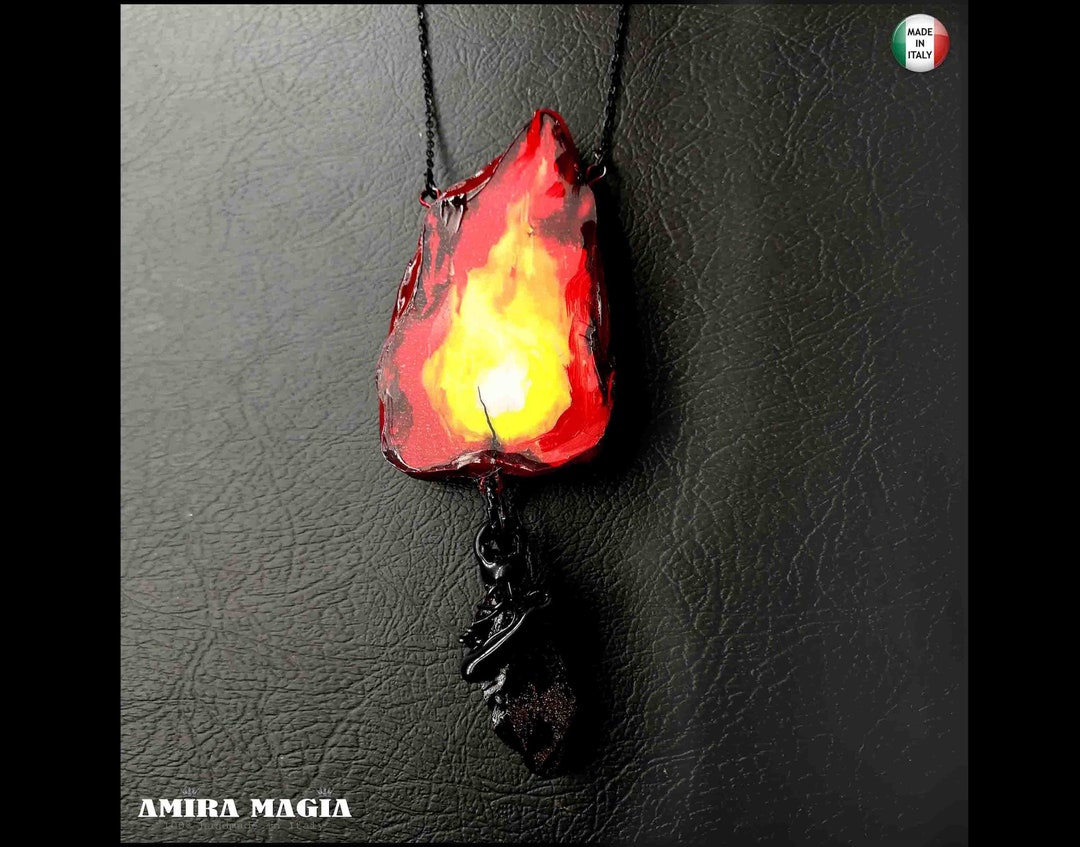 The Alchemist Fire Witchcraft Alchemy Symbol, Esoteric Knowledge Amulet ...