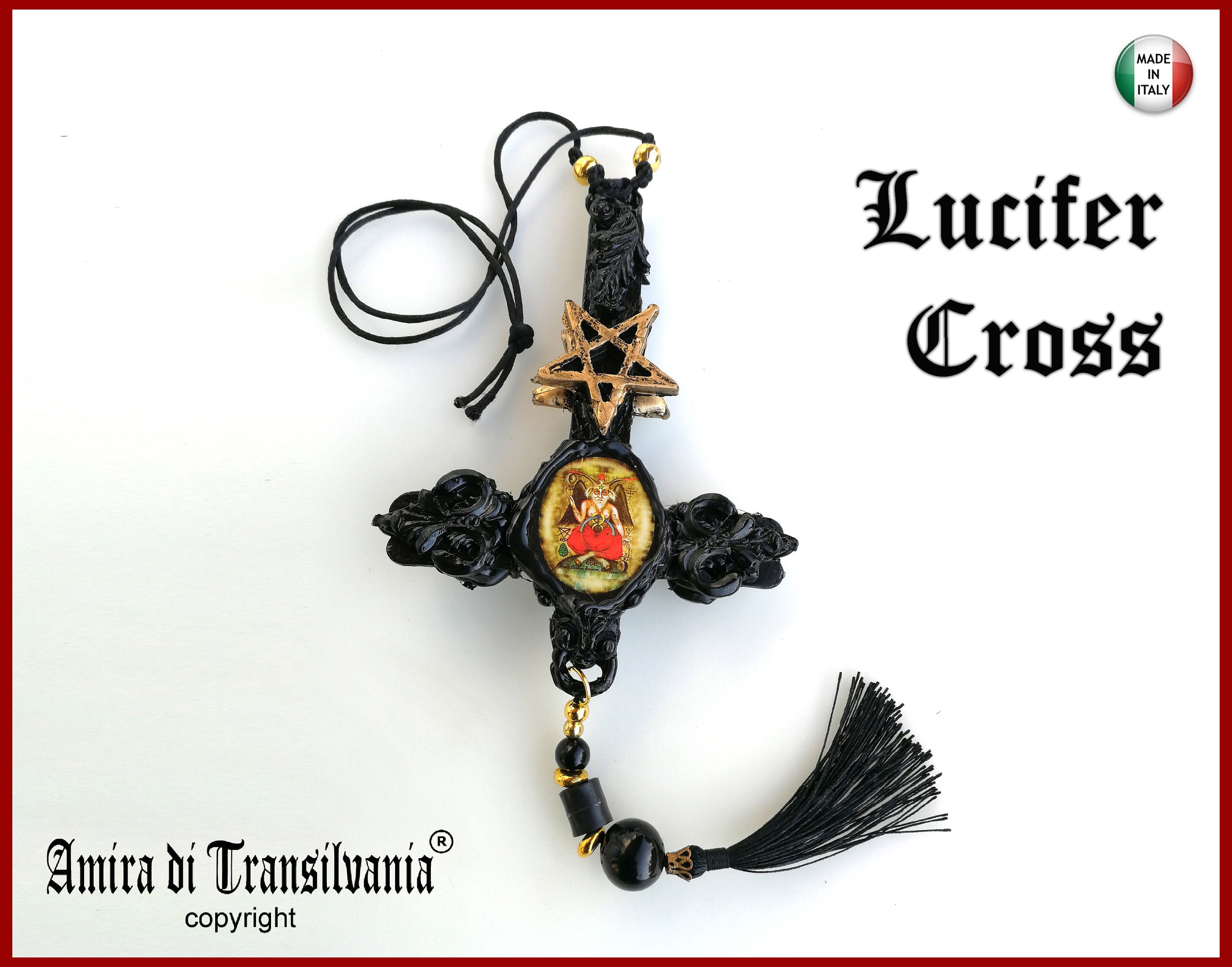 Satanic Necklace, Baphomet, Upside Down Cross, Antichrist, Inverted ...